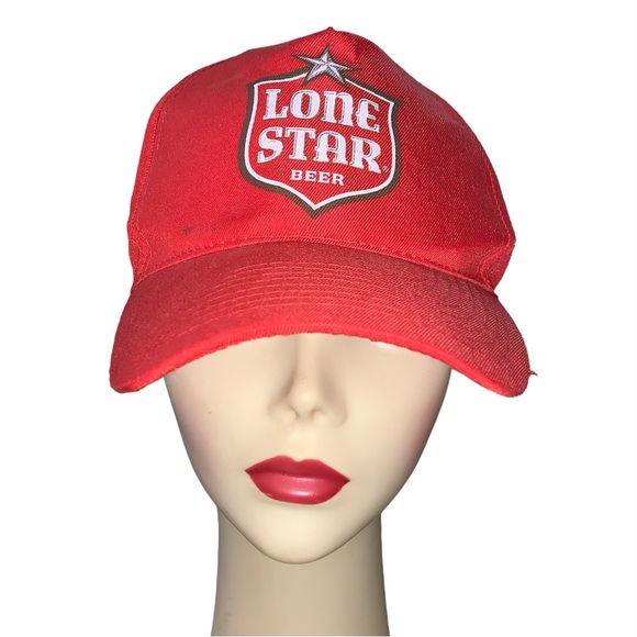 Lone Star | Accessories | Lone Star Beer Mens Vintage Red Adjustable ...